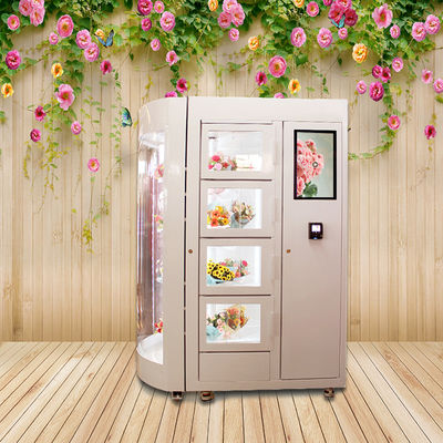 Jasmine Flower Bouquet Vending Machine Rose Carnation Steel Cabinet