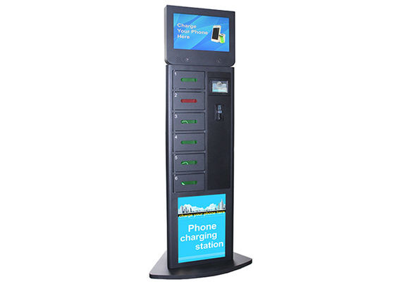 Stand Alone Smart Cell Phone Charging Stations For Shopping Mall Station