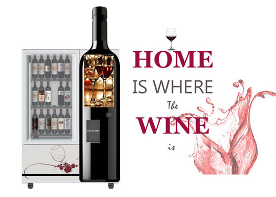 Glass USB Wine Bottle Vending Machine With Elevator Lift System