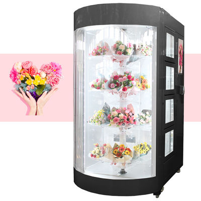 Jasmine Flower Bouquet Vending Machine Rose Carnation Steel Cabinet