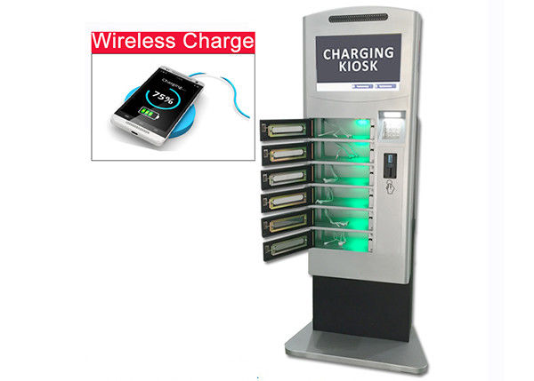 Mobile Charging Station Smart Wireless Charging Kiosk Touch Screen