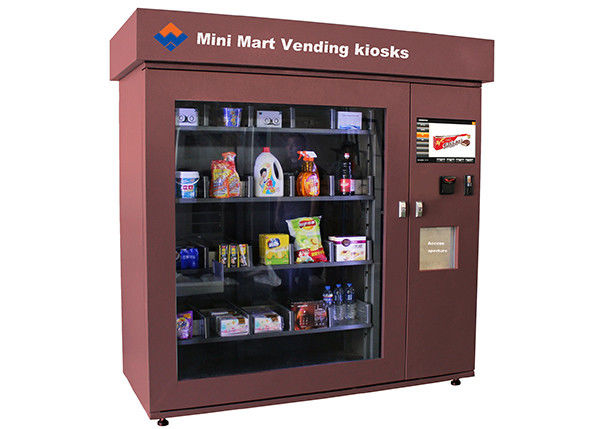 Touch Screen Mini Mart Vending Machine Automated Retail Coin Bill Card ...