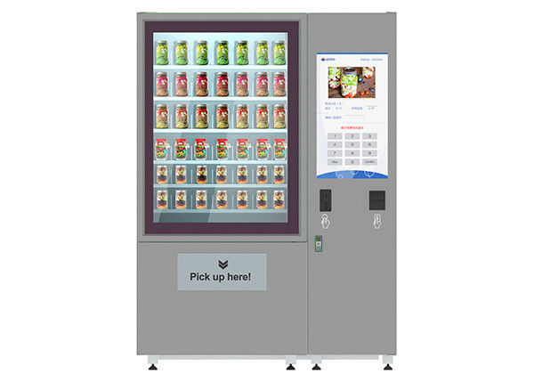 32 Inch Advertising LCD Screen Fresh Salad Vending Machines With ...