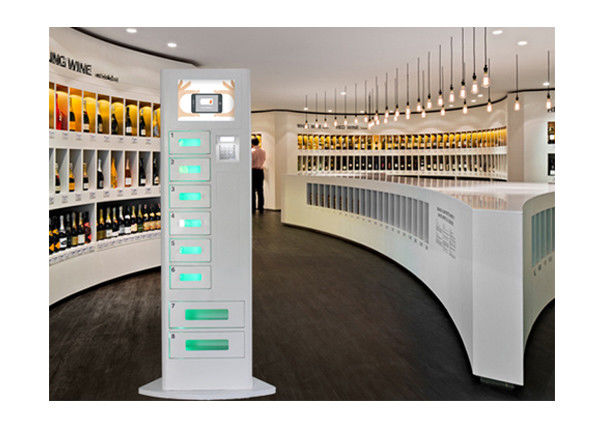 Slim Design Cell Phone Charging Stations Kiosk Quick Charge with Advertising Screen