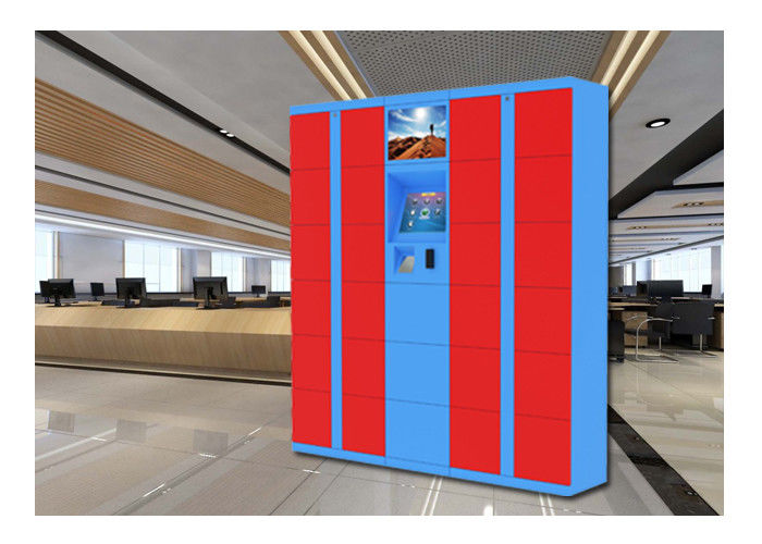 PIN Code Barcode Smart Luggage Lockers / High End Electronic Storage ...