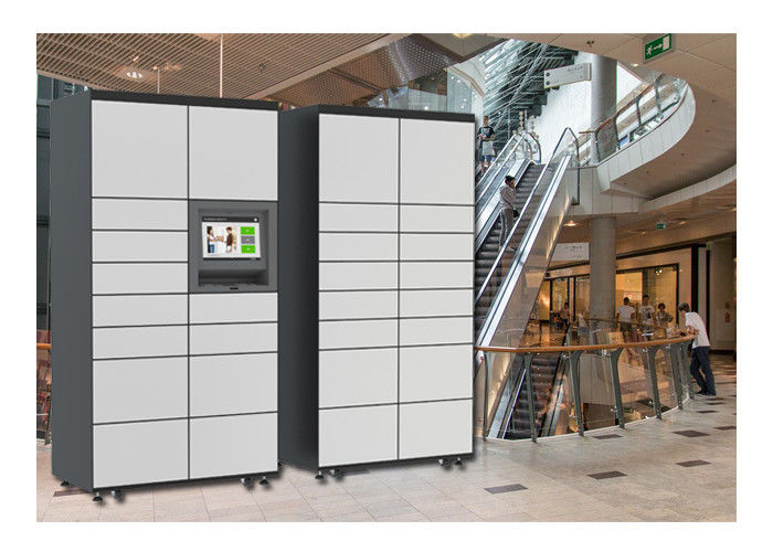 Public Rental Touch Screen Locker For Luggage , Fingerprint Storage ...
