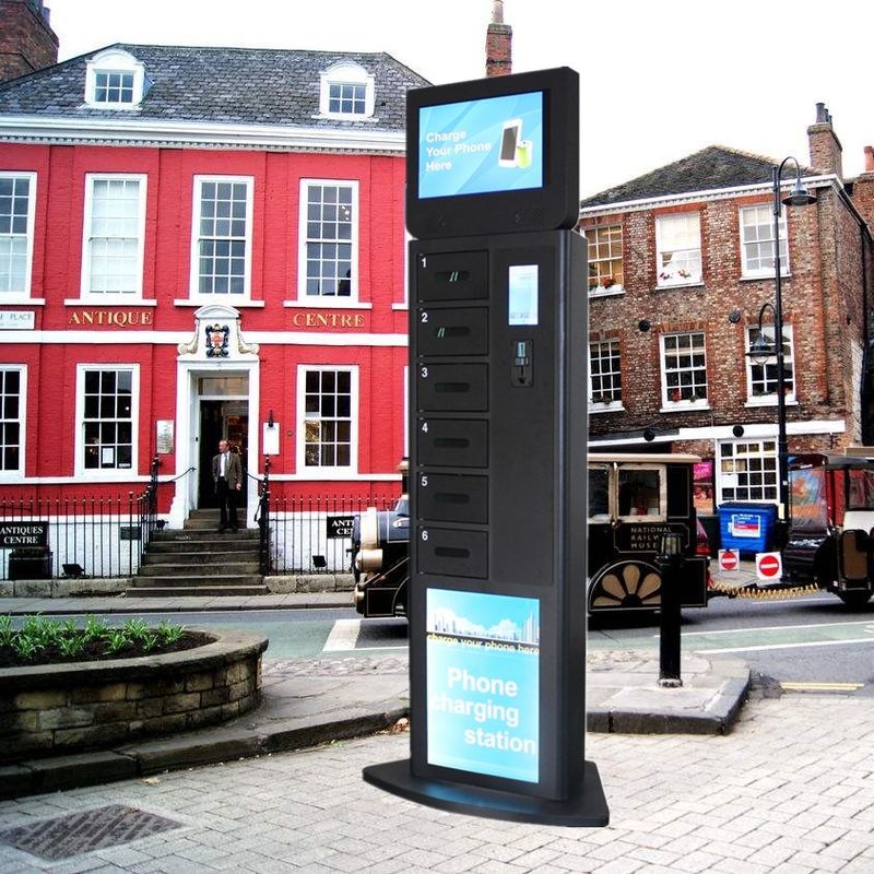 Shopping Mall Envent Public Mobile Charging Stations With 5 Inch Touch ...
