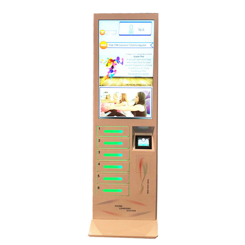 Coin Operated Floor Stand Cell Phone Charging Machine Mobile Phone Charging Station With 43 Lcd