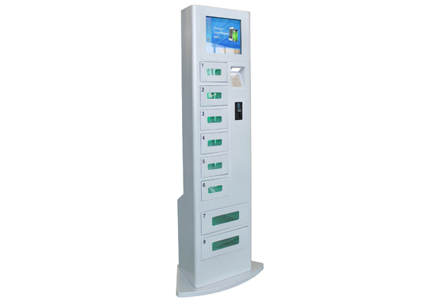 Cell Phone Recharge Station with LCD Touch Screen , 8 Lockers Battery ...