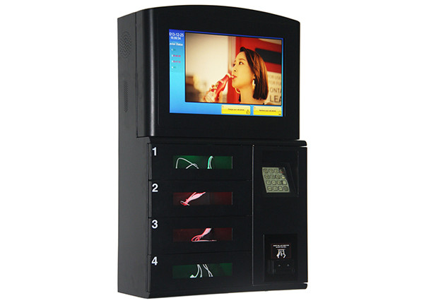 Wall Mount Coin Bill Card Operated Cell Phone Station , Secured Lockers ...