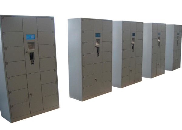 Stainless Steel 48 Doors Electronic Lockers , Outdoor LCD Screen Rental ...