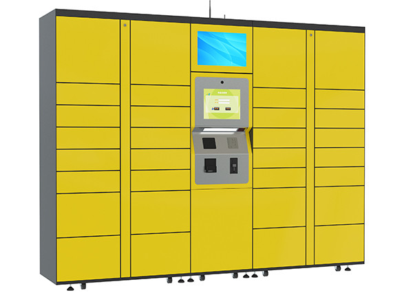 15 inch Touch Screen Parcel Delivery Lockers , Computer System Parcel ...