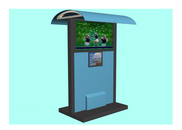 Multimedia Advertising Waterproof Kiosk , LCD Touch Screen Outdoor ...