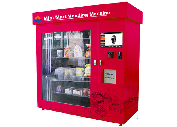 Automatic Mini Mart Vending Machine , 19 Inch Touch Screen Adjustable ...