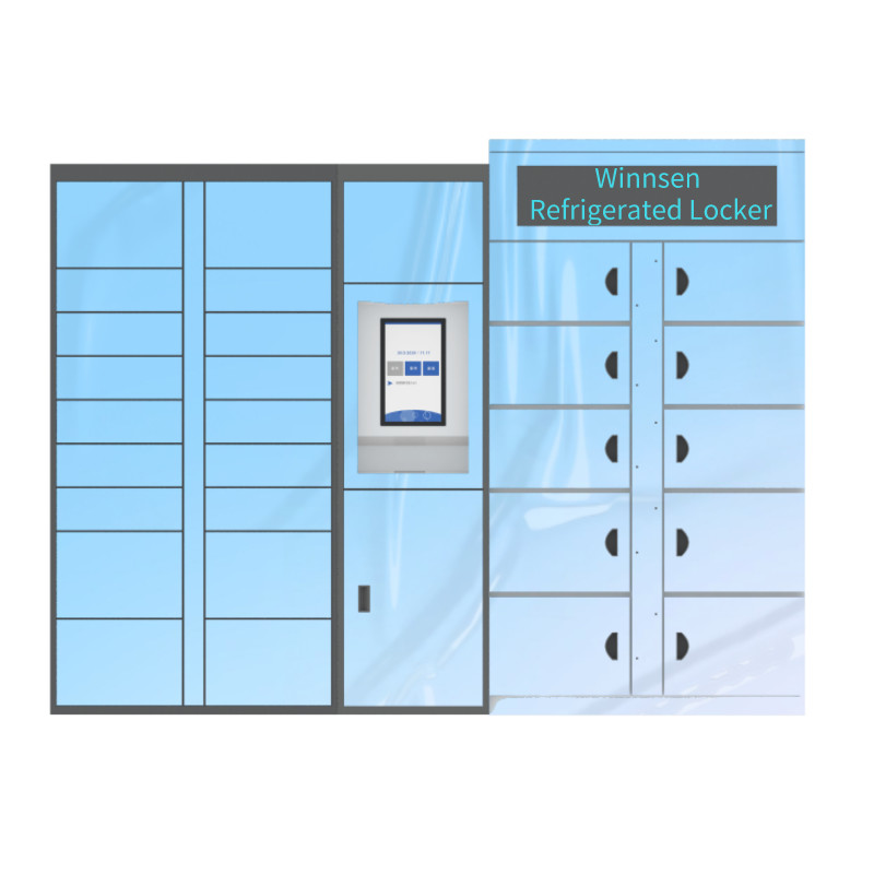 Food Icecream Refrigerated Locker Smart Cabinet 24Hours Self Service