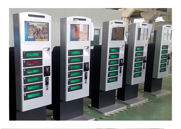 Free Standing Cell Phone Charging Kiosk Lockers with Hotspot Wifi ...