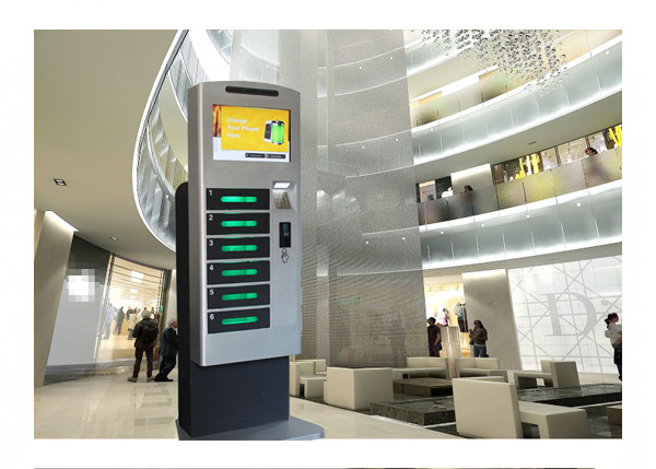 Commercial Cell Phone Charging Stations Kiosk , Secure Phone Charging ...