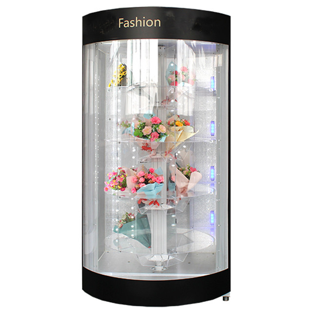 Self Service Refrigeration Flower Locker Vending Machine With Wifi 19 Inch