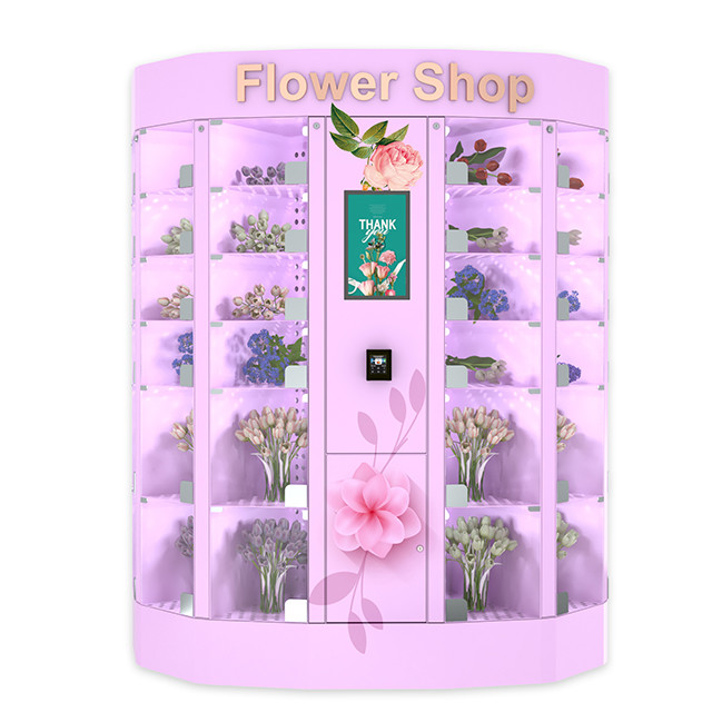 Smart Refrigerator Cooling System Flower Vending Locker 22 Inch With ...