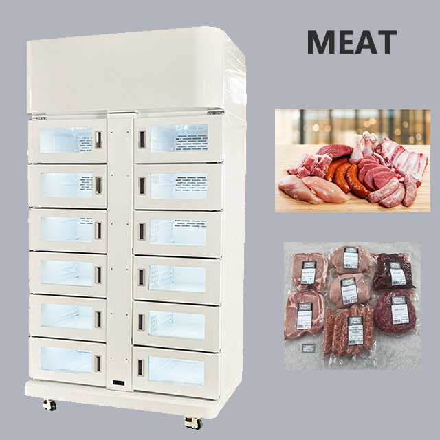 24 Hour Cooling Refrigerant Locker Vending Machine For Meat with QR ...