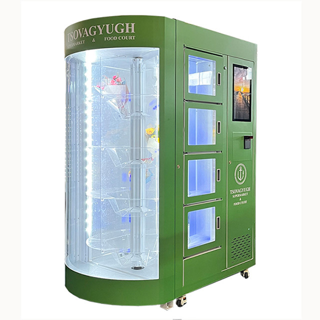 Automatic Beautiful Fresh Flowers Vending Machines For Selling Bouquets ...