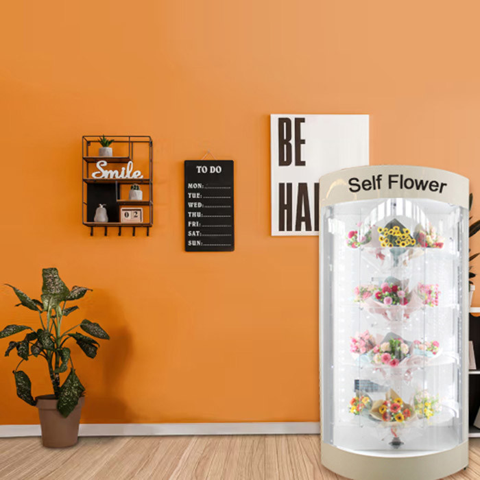 European Standard 24 Hours LED Flower Bouquet Vending Machine With ...