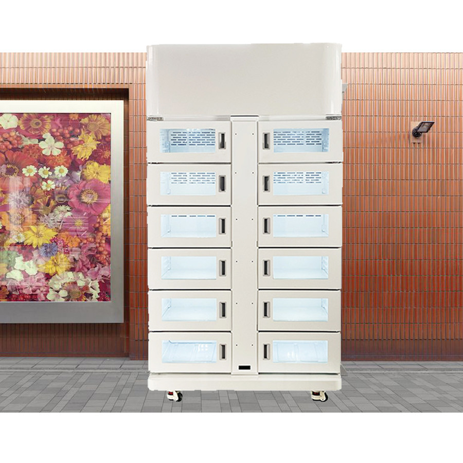 Fresh Food Smart Cooling Refrigerated Locker For Supermarket Online Sales