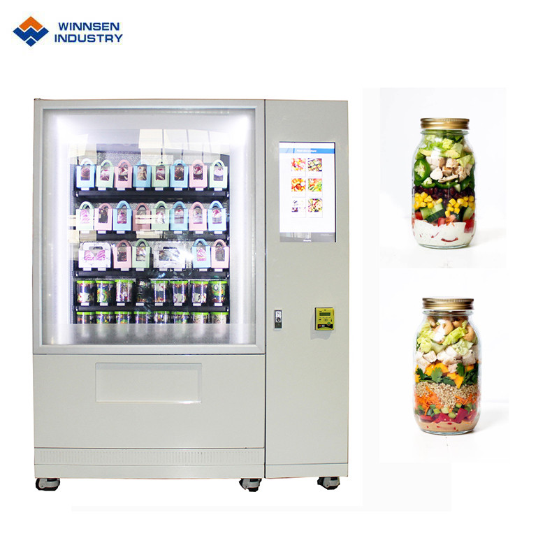 Egg Vegetables Salad Belt Conveyor Combo Elevator Vending Machine ...