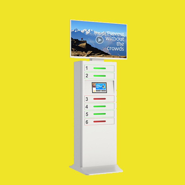 43 Inch Advertising LCD Screen Mobile Phone Charging Stations For ...