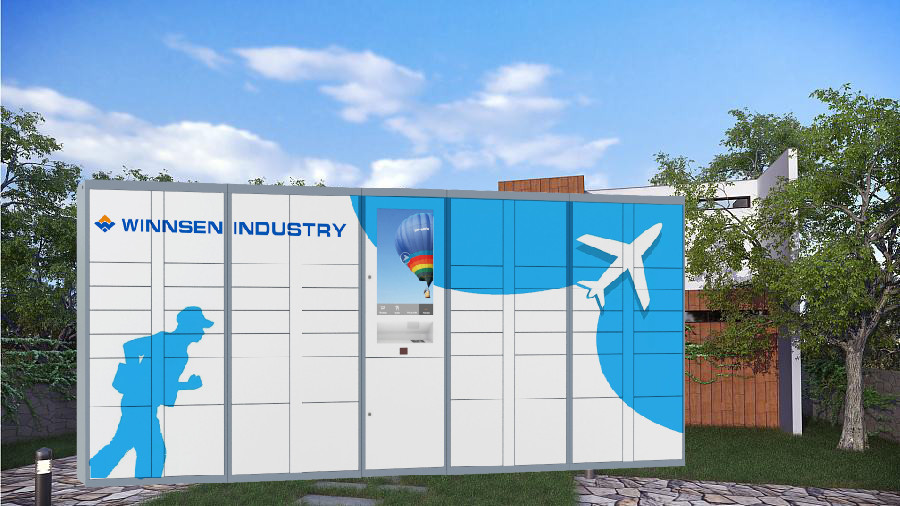 Intelligent Parcel Delivery Lockers Made Of Metal Cabinet For Public ...