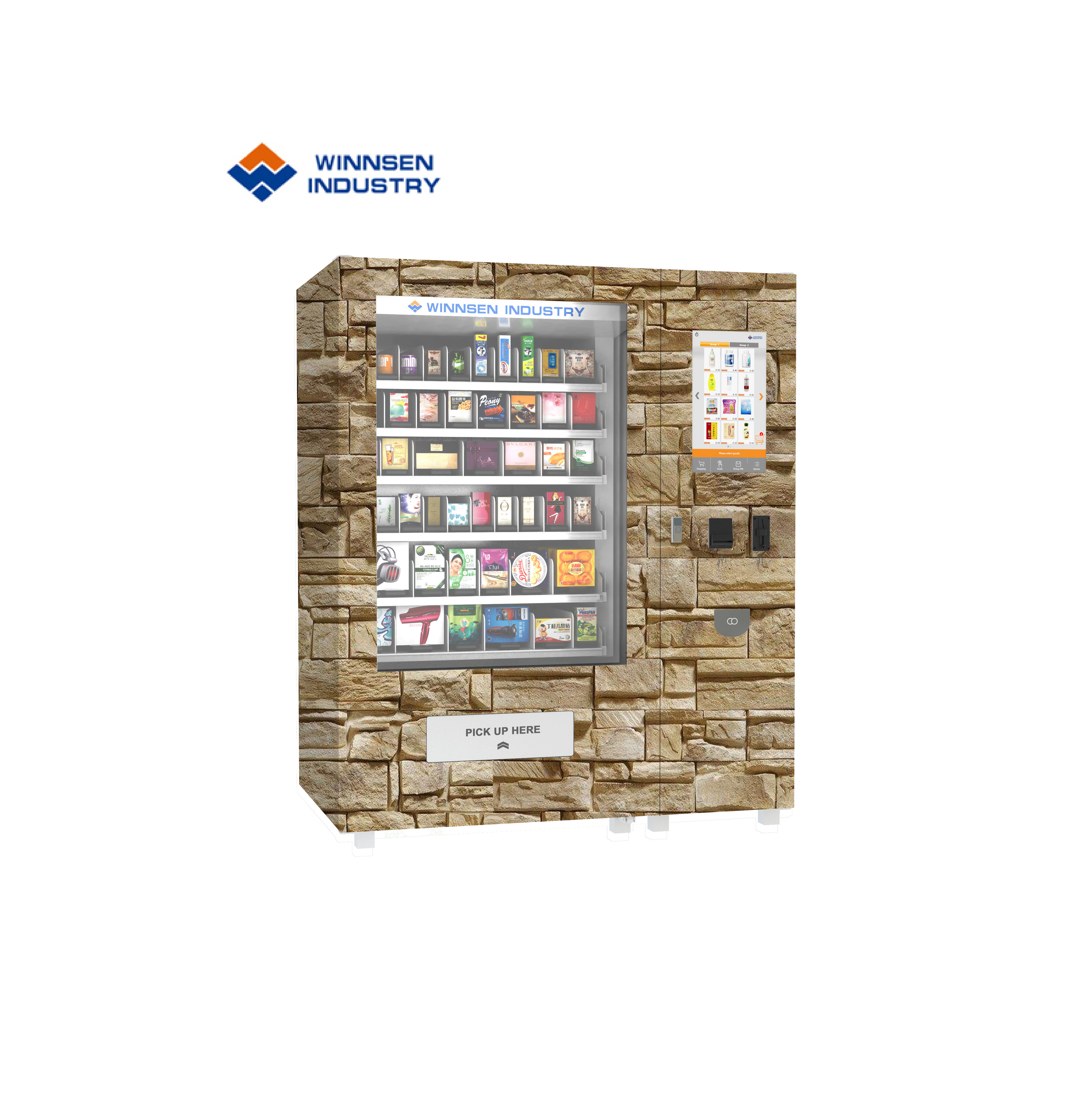 Touch Screen Red Wine Conveyor with Elevator Vending Machine Kiosk With ...