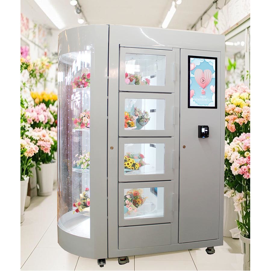 Automatic Cooling Locker Smart Flower Vending Machine With Remote ...