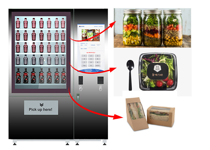 Healthy Food Vending Locker , Salad Vending Machine With Remote Control ...