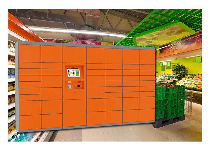 Shopping Mall Cabinet Rental Lockers , Bar Code Electronic Smart ...