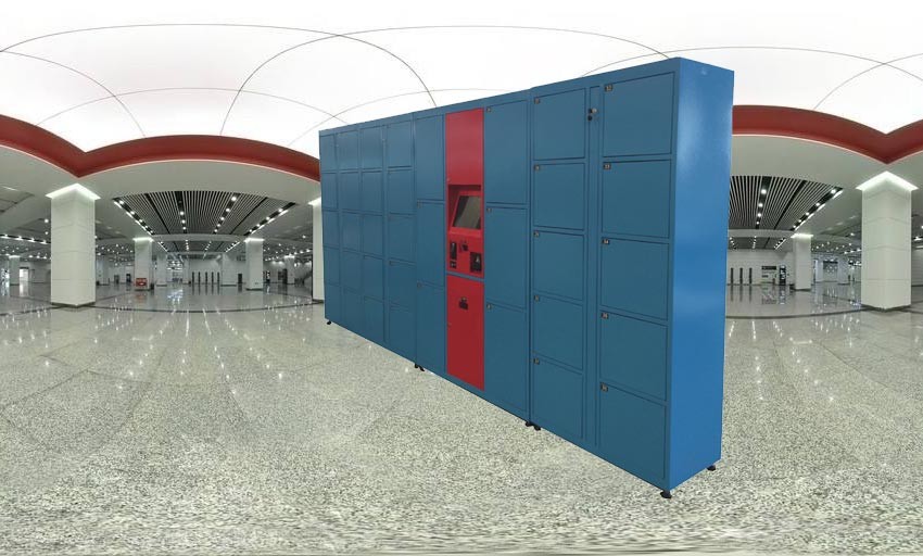 Metal School Storage Train Station Airport Public Lockers With Smart ...