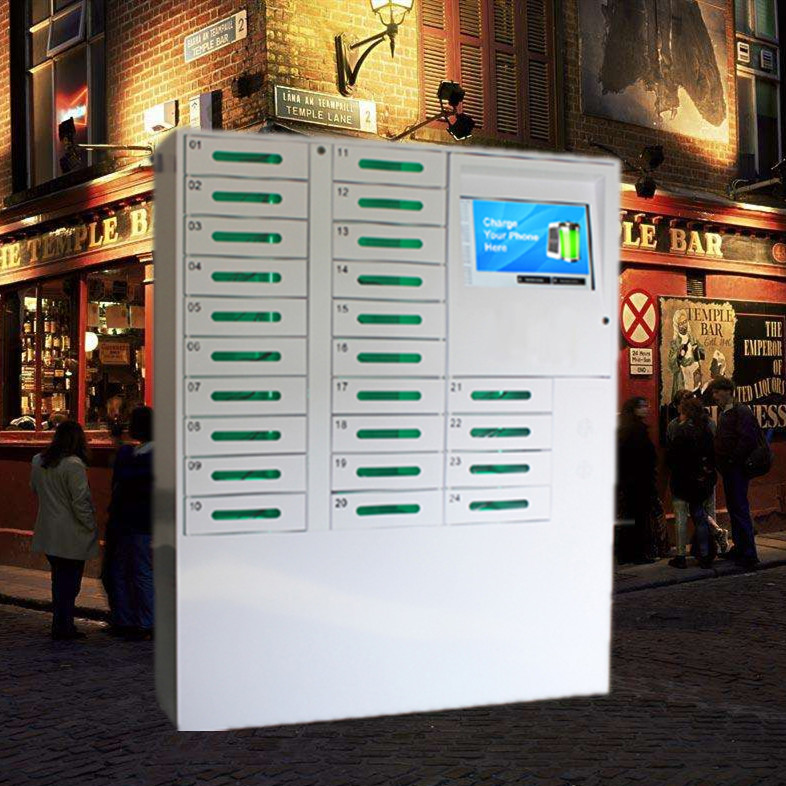 24 Door Big Screen Mobile Phone Charging Kiosk For Russia Accept Ruble ...