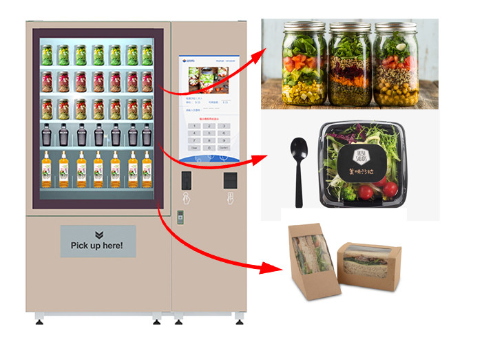 Automatic Self Service Fruit Vegetables Salad Vending Machine With Belt ...