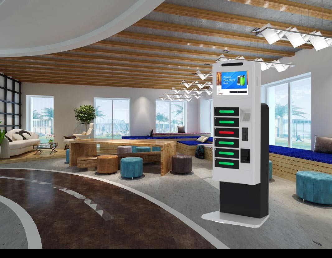 Intelligent Self Service Cell Phone Charging Stations Kiosk Lockers For ...