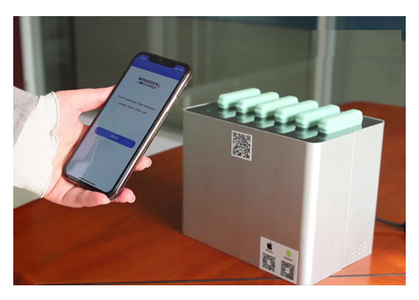 Sharing Charging Station Rental Powerbank, 6 Slots Sharing Power Bank ...