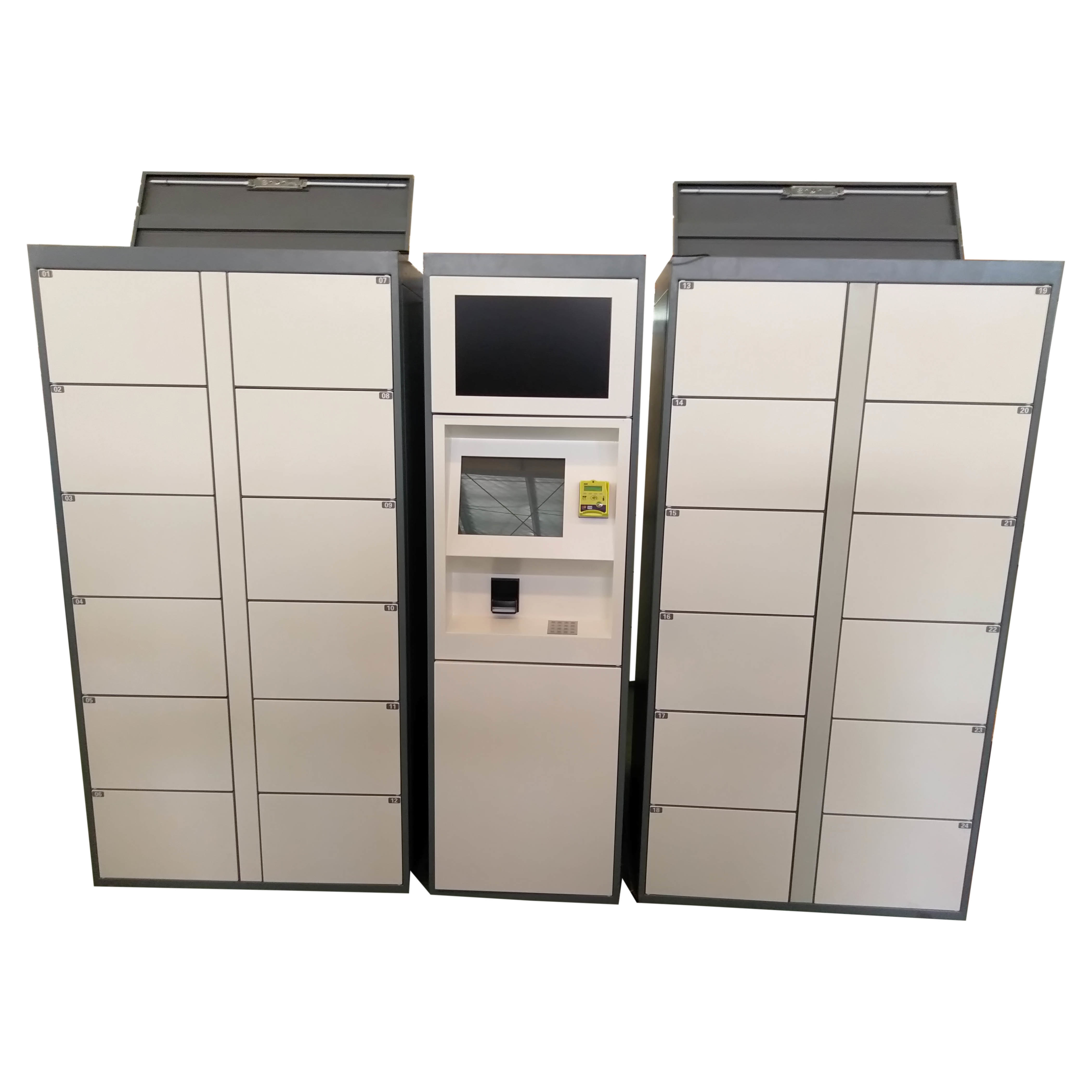 Stainless Steel Vending Locker With LED Lights And Transparent Doors ...