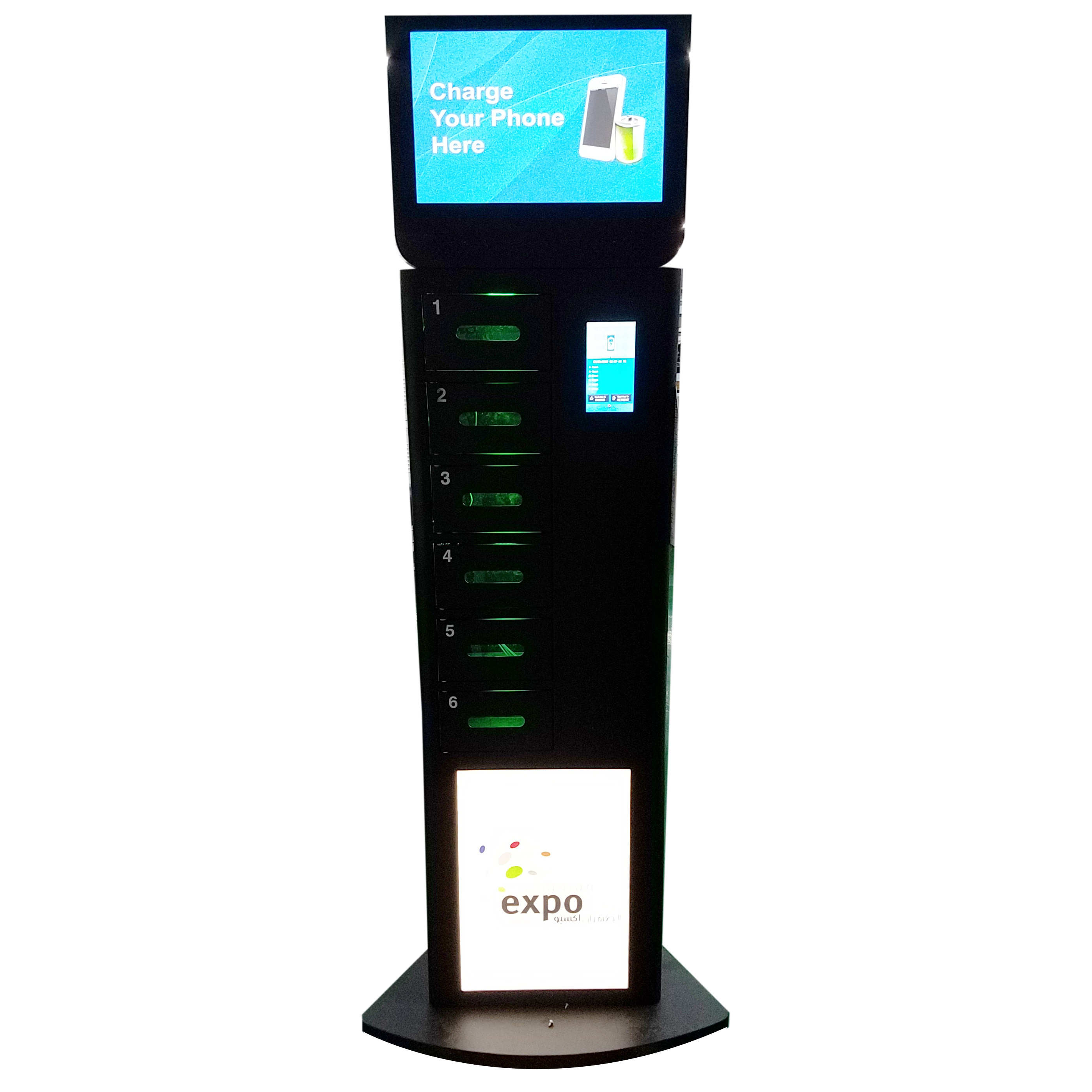 Winnsen Cell Phone Charging Stations 19 inch Big Screen Digital Signage ...