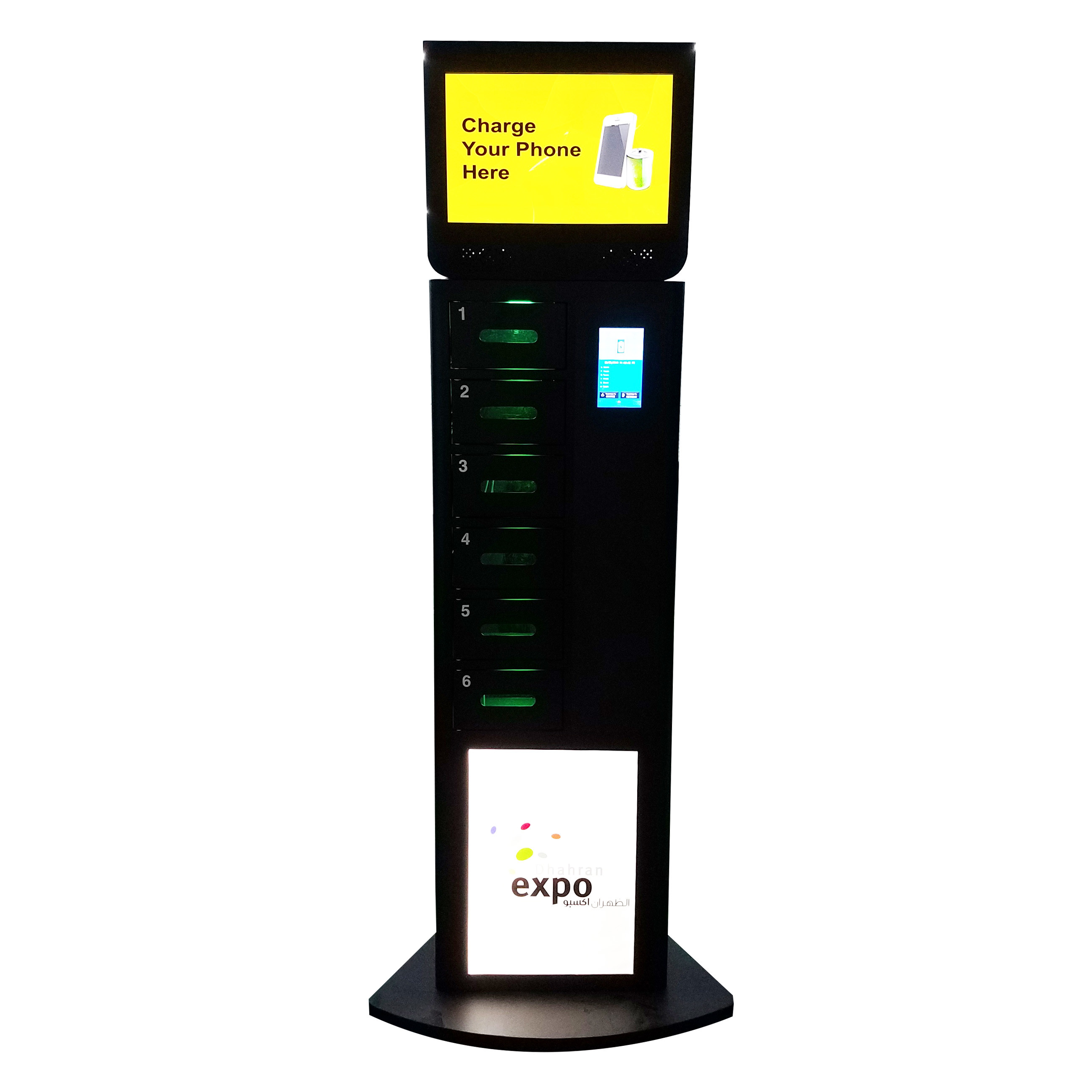 Winnsen Cell Phone Charging Stations 19 inch Big Screen Digital Signage ...