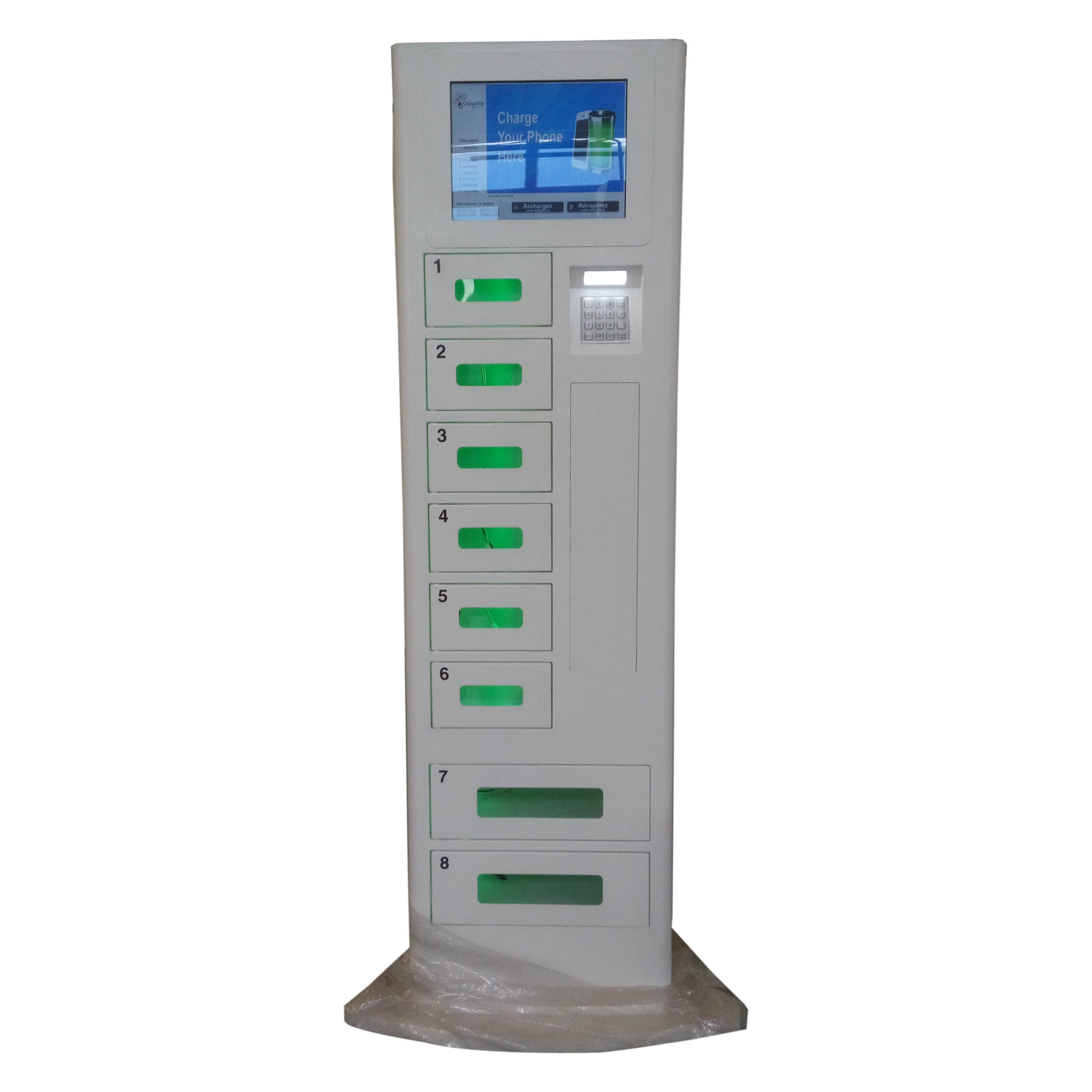 Coin Bill Access Secure Phone Charging Station Electronic Locks LED ...