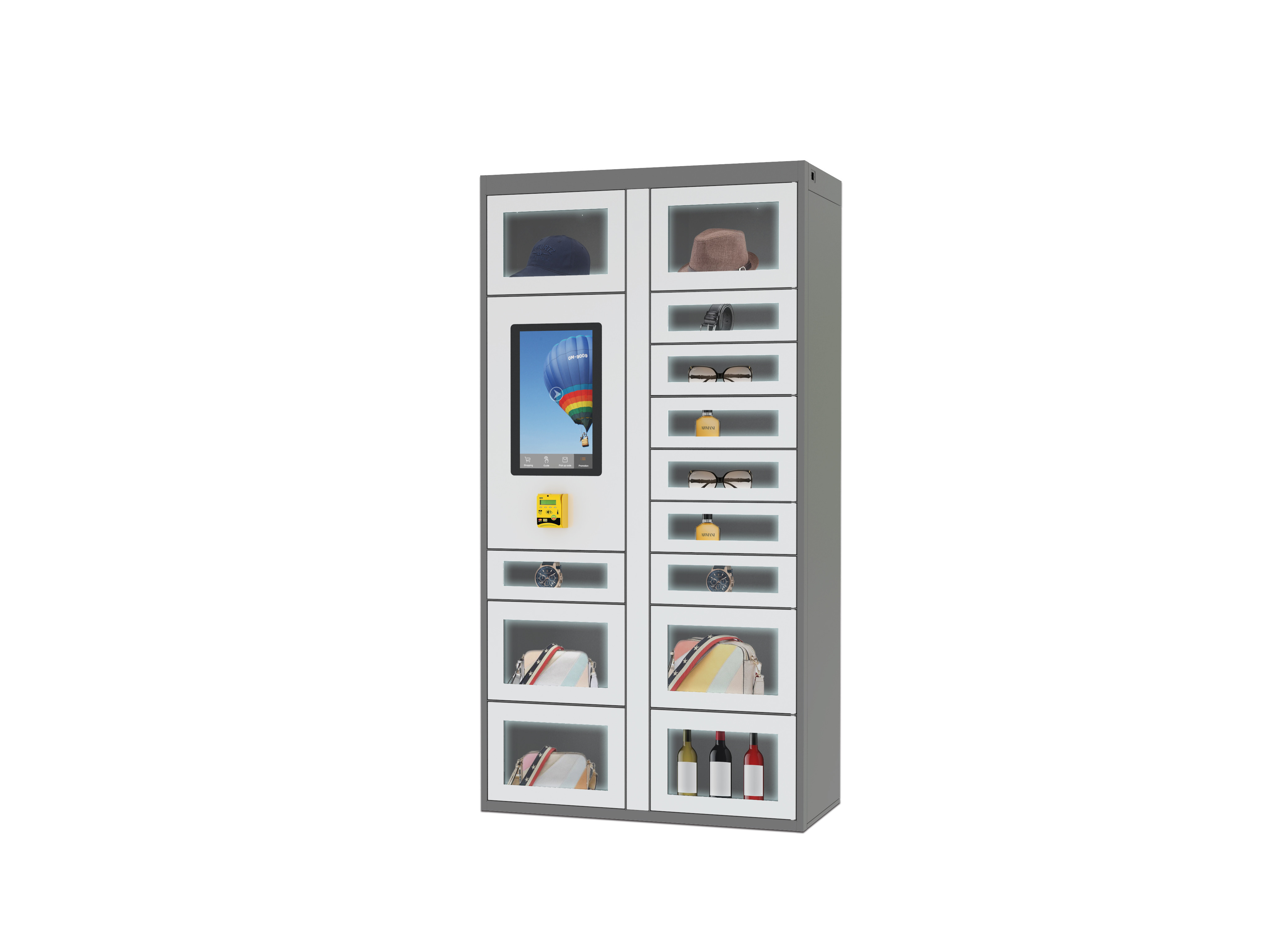 Smart Card Payment 24 Hours Vending Lockers Cold Rolled Steel