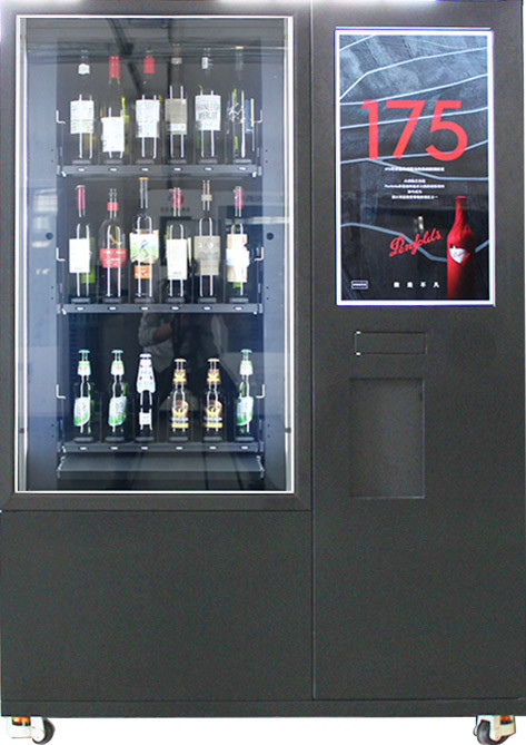 Big Touch Screen Bottle Wine Vending Machine With Remote Platform And ...