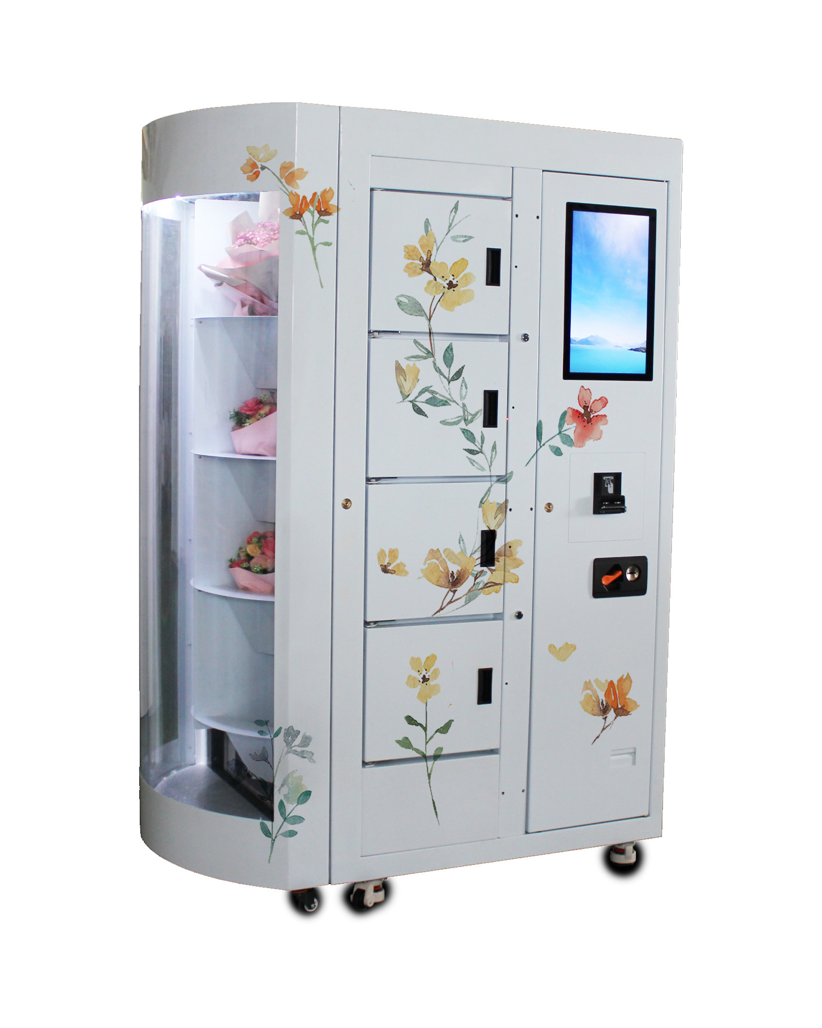 Rose Fresh Flower Self Service Vending Machine With Remote Control ...