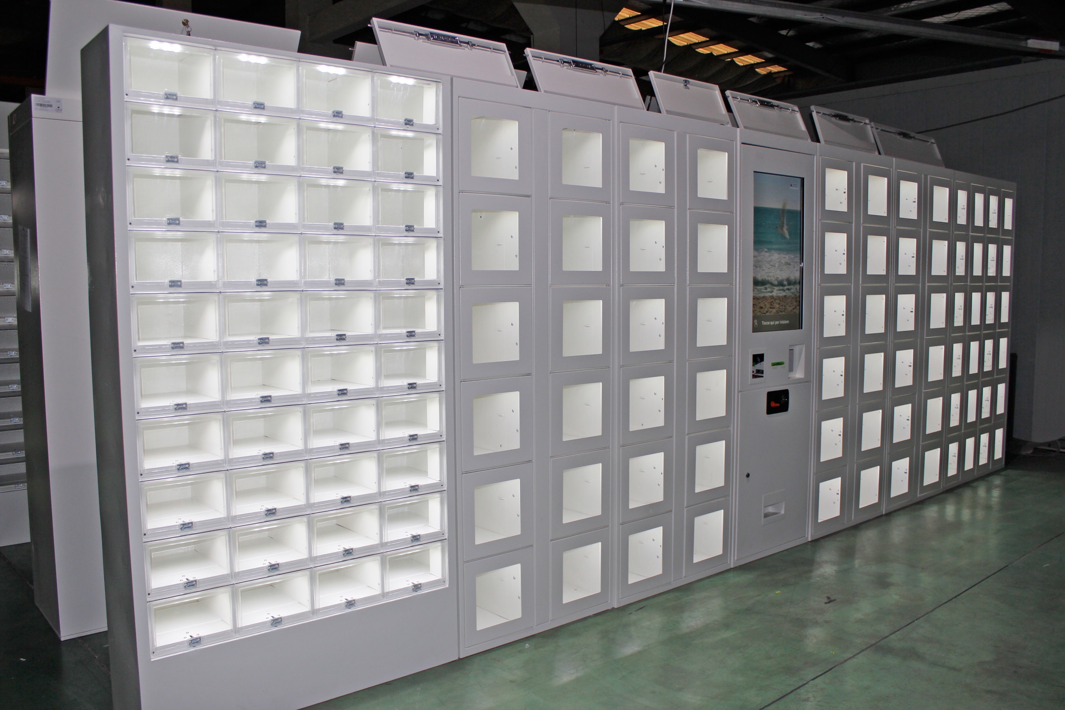 Multi-variety Combo Lockers vending machine for cold storage locker ...