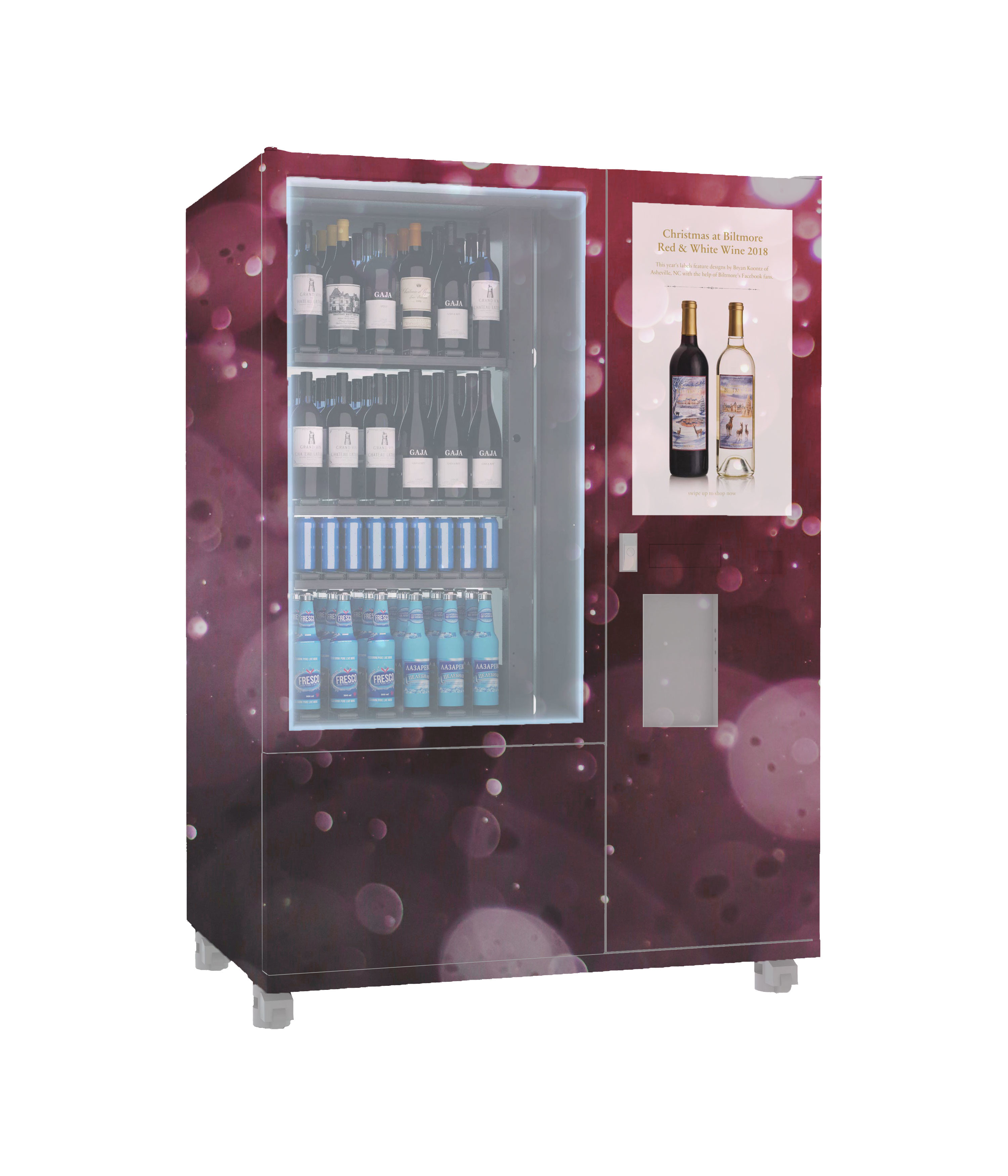 Whiskey Multiple Payment Glass Bottle Vending Machine With Conveyor ...