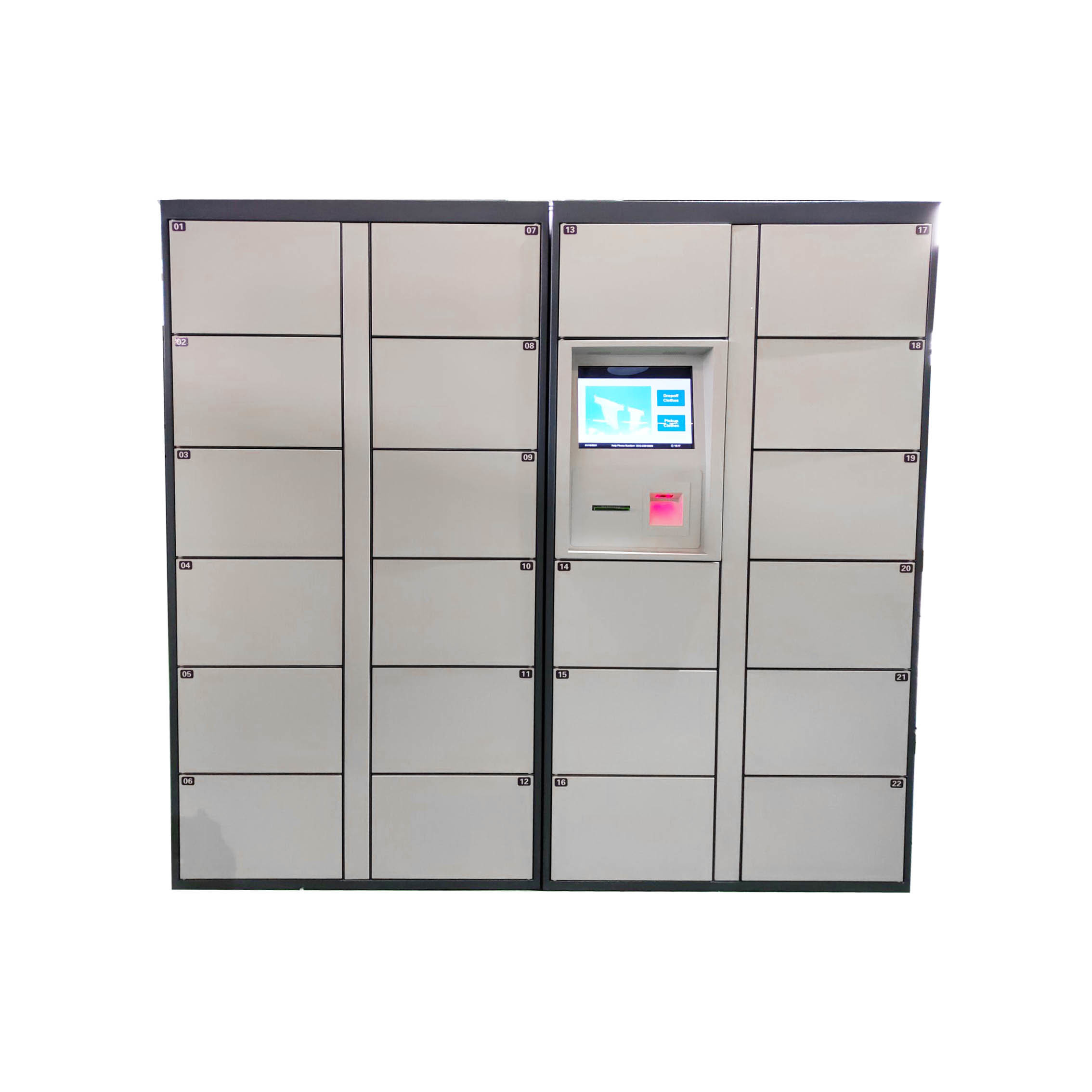 Transparent Doors Industrial Vending Lockers Automatic Big Touch Screen