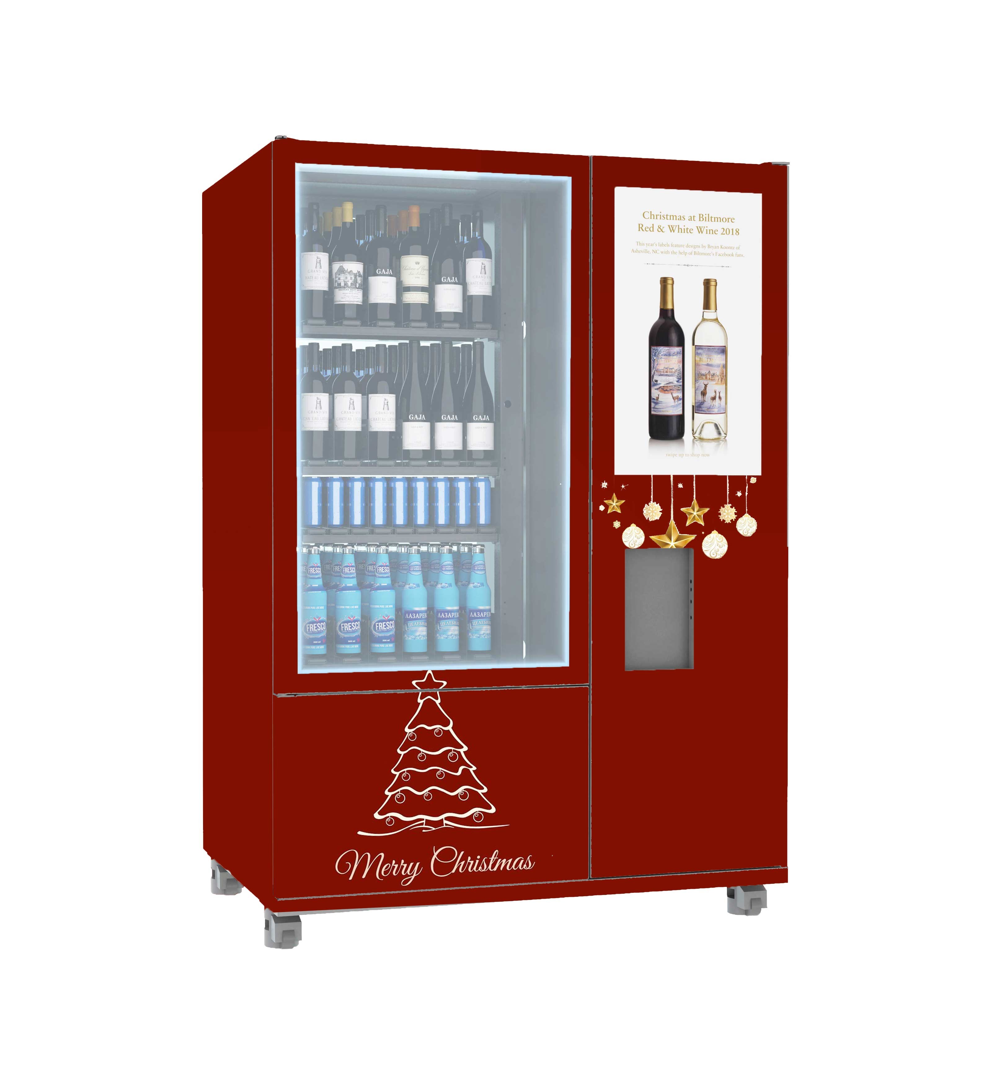 Refrigerated Whisky Vending Machine Credit Card Payment Conveyor Belt ...